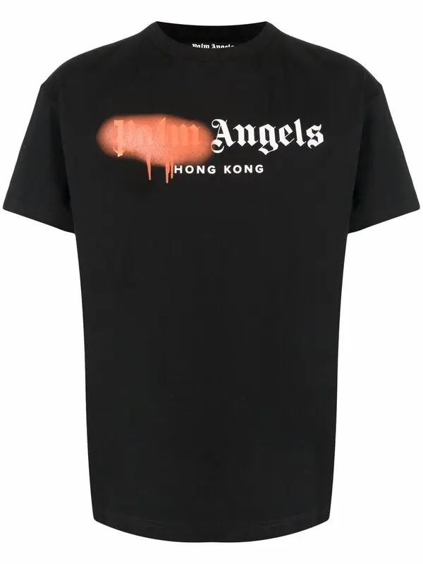 Palm Angels Hong Kong Sprayed-logo T-shirt