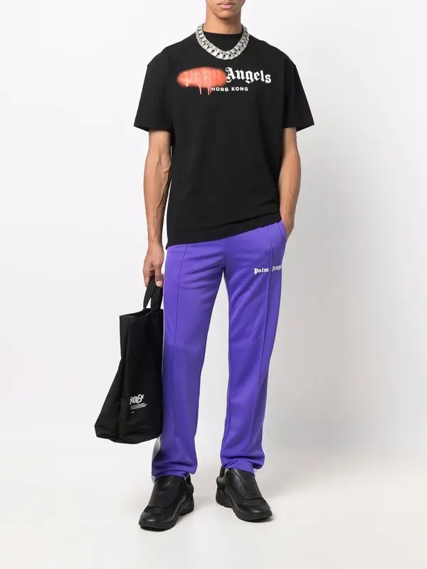 Palm Angels Hong Kong Sprayed-logo T-shirt