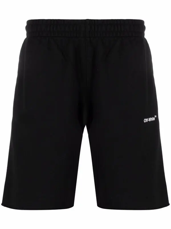 Off-White Caravaggio Diag Track Shorts - Black