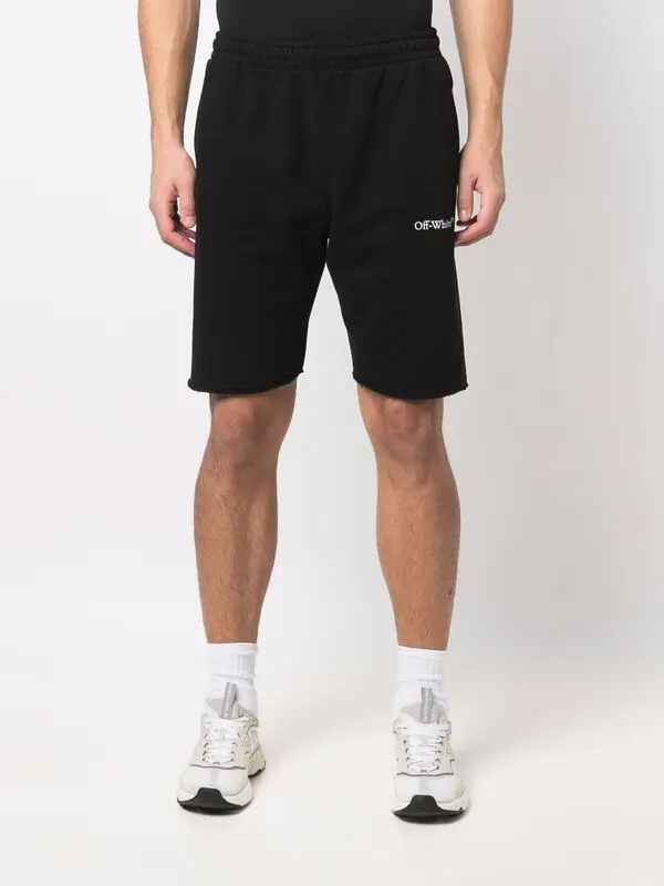 Off-White Logo-print Knee-length Track Shorts