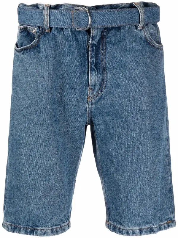 Off-White Belted Denim Shorts
