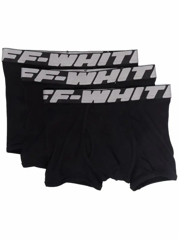Off-White Logo-waistband Boxers - Black
