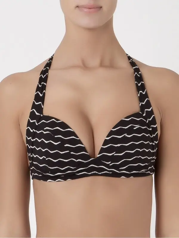 AMIR SLAMA Striped Bikini Top