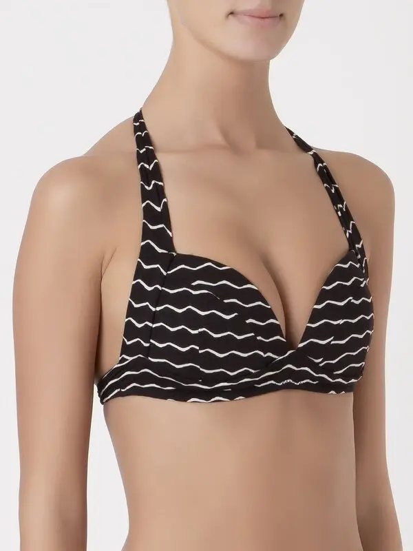 AMIR SLAMA Striped Bikini Top
