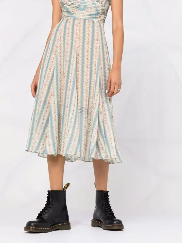 Dsquared2 Floral-print Flared Tea Dress