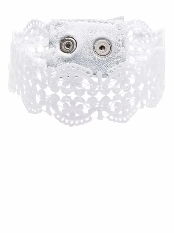 MANOKHI Katherine Lace Choker - White