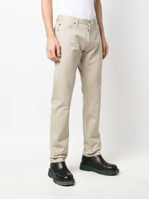 Off-White Logo-print Straight-leg Jeans
