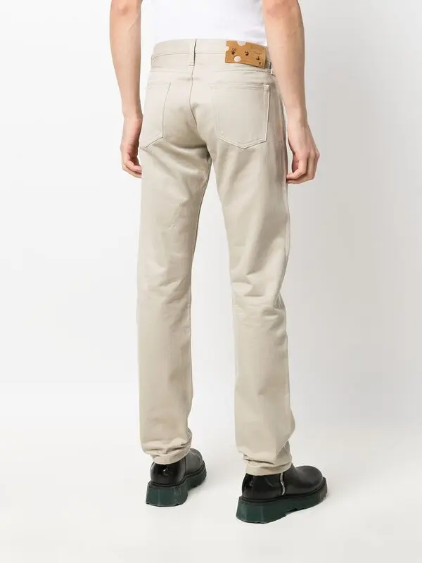 Off-White Logo-print Straight-leg Jeans