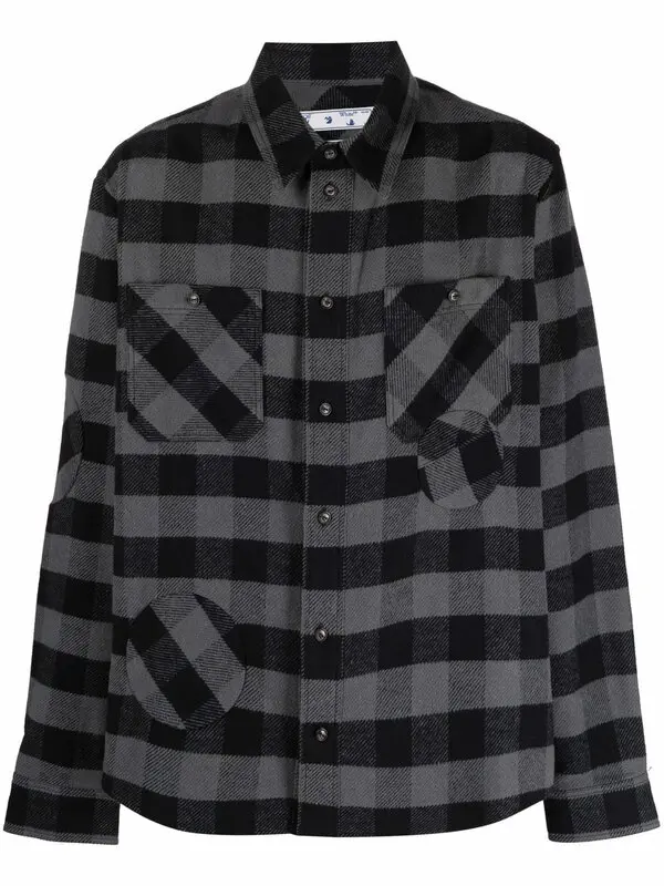 Off-White Check Patch-detail Shirt
