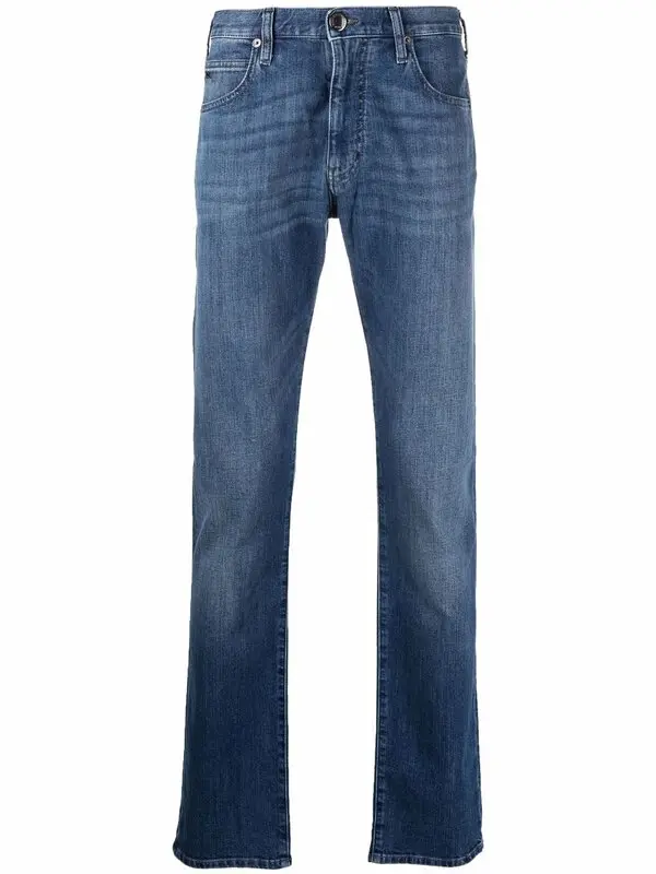 Emporio Armani J45 Straight-leg Jeans - Blue