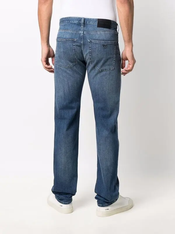 Emporio Armani J45 Straight-leg Jeans - Blue