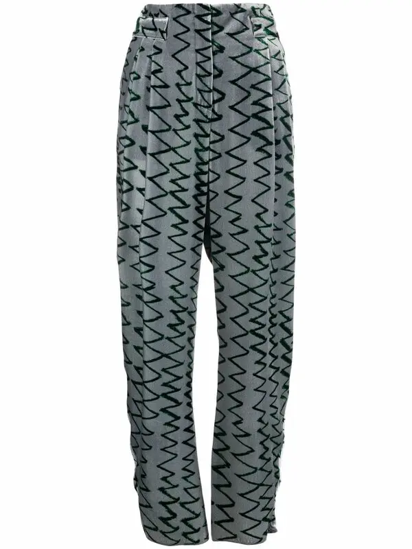 Emporio Armani Zigzag-embroidered Trousers