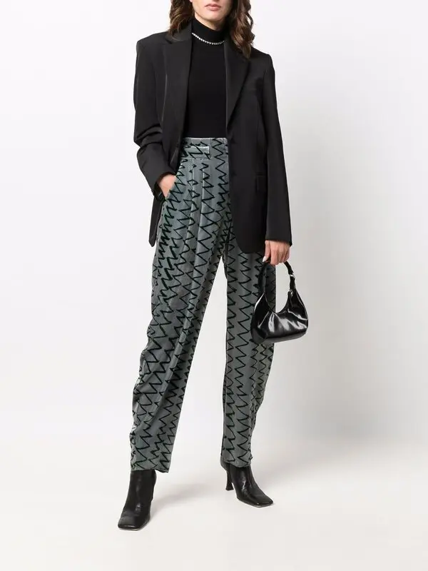 Emporio Armani Zigzag-embroidered Trousers