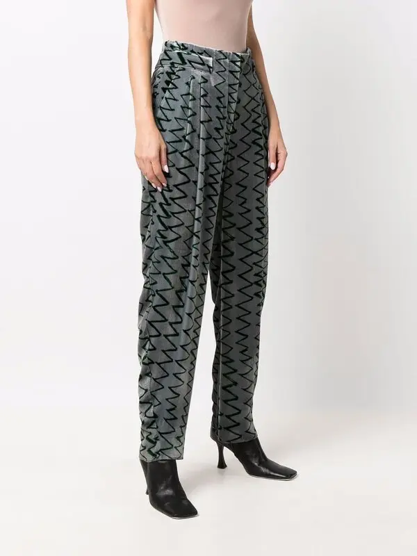 Emporio Armani Zigzag-embroidered Trousers