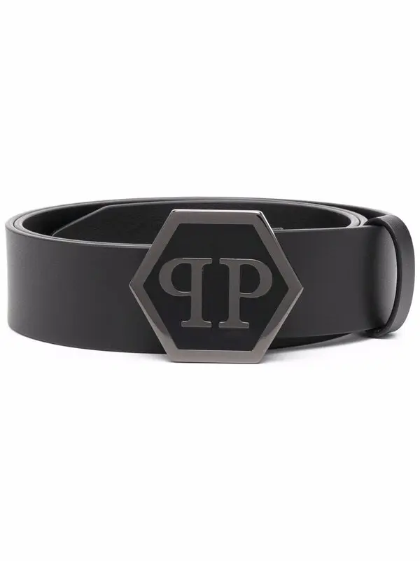 Philipp Plein Hexagonal Logo-buckle Belt - Black