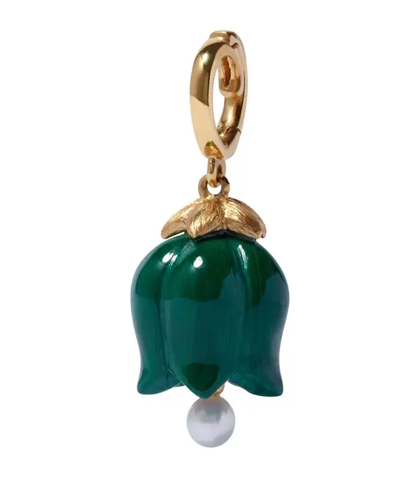 Annoushka Yellow And Malachite Tulip Charm - Gold