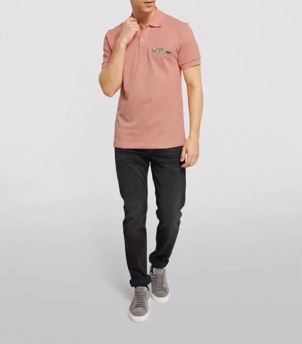 LACOSTE SNOOPY テニス ポロシャツ 36 Lacoste Men's Short Sleeve Peanuts Animation Polo at Amazon Men's