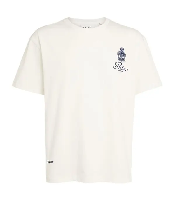 Frame X Ritz Paris Late Checkout T-Shirt - White | Editorialist