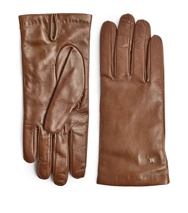 Max Mara Leather Gloves - Brown