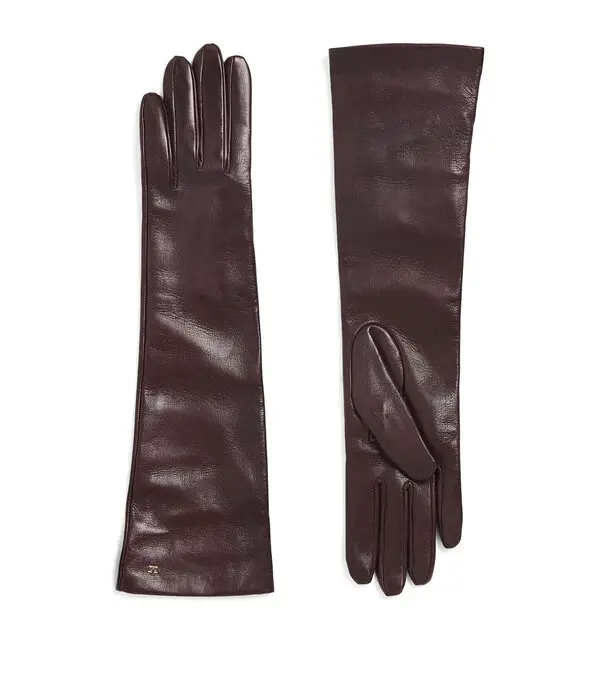 Max Mara Leather Gloves - Red