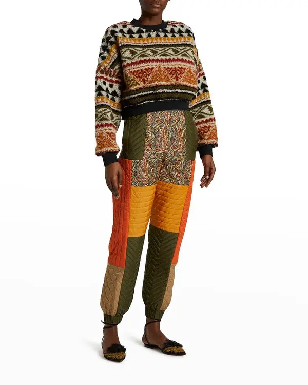 Etro Patchwork Quilted Joggers