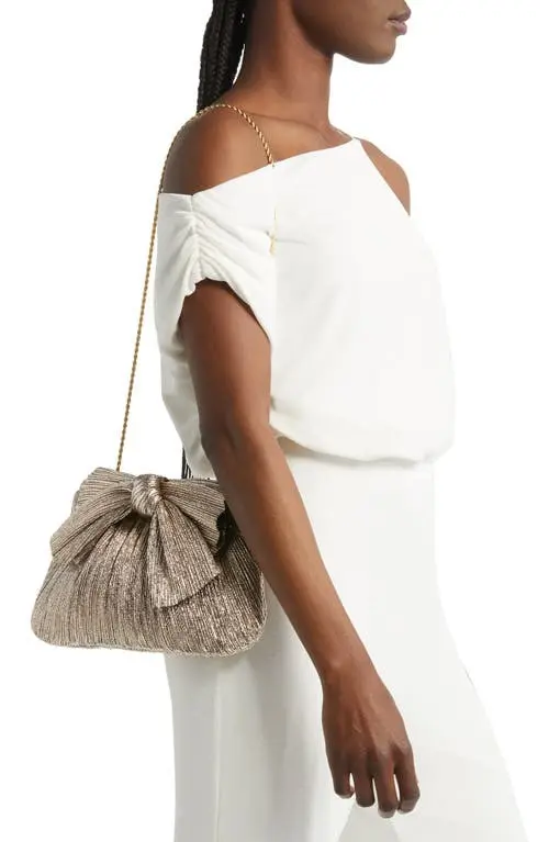 LOEFFLER RANDALL Rayne Plissé Clutch - Champagne