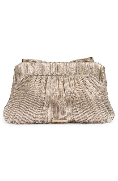 LOEFFLER RANDALL Rayne Plissé Clutch - Champagne
