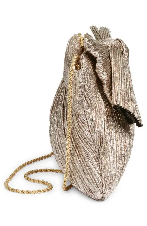 LOEFFLER RANDALL Rayne Plissé Clutch - Champagne