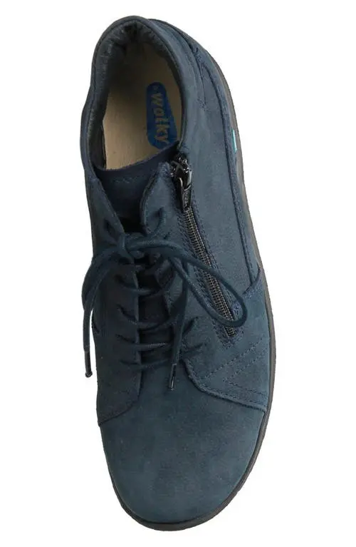 WOLKY Why Water-resistant High-top Sneakers - Blue Nubuck