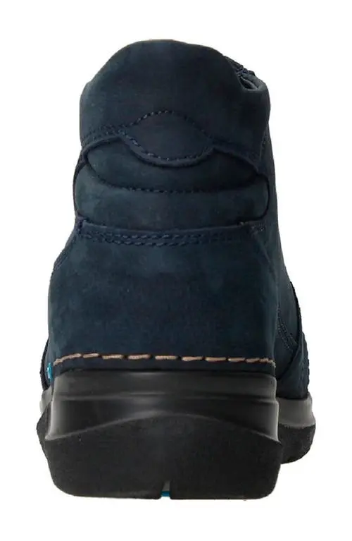 WOLKY Why Water-resistant High-top Sneakers - Blue Nubuck