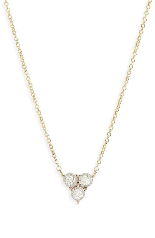 DANA REBECCA DESIGNS Ava Bea Trio Diamond Pendant Necklace - Yellow Gold
