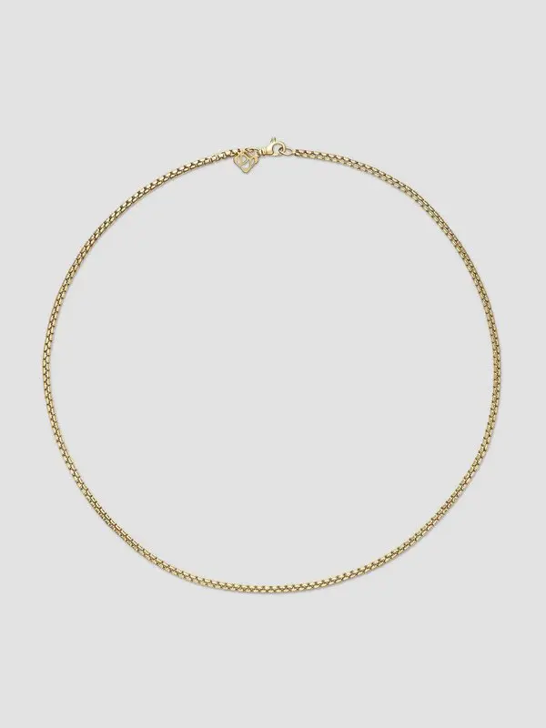 David Yurman Box Chain Necklace In 18k Yellow 2.7mm
