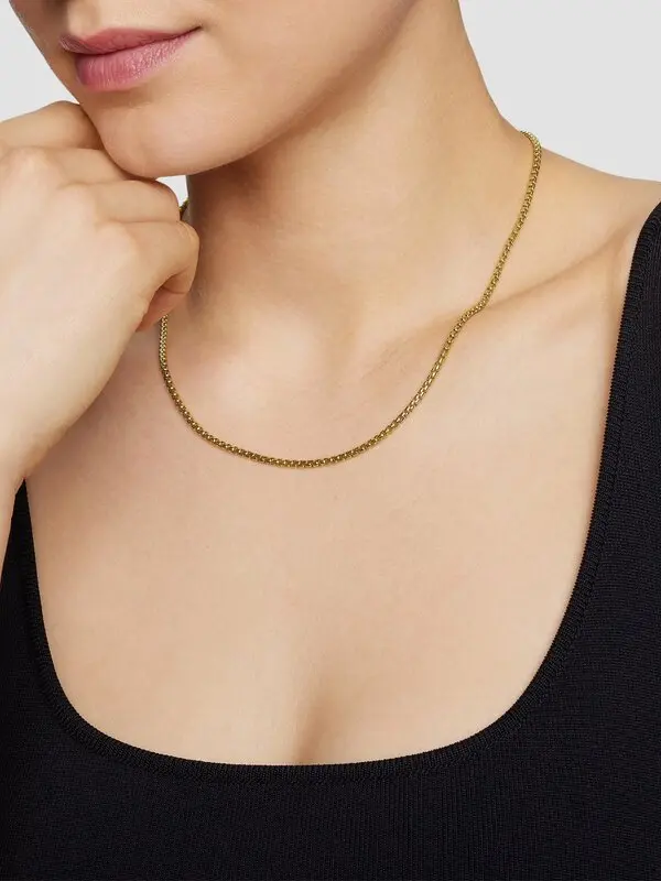 David Yurman Box Chain Necklace In 18k Yellow 2.7mm