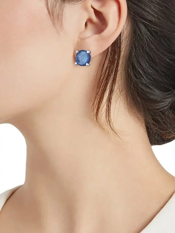 Ippolita Rock Candy Sterling Silver & Triplet Stud Earrings - Silver Lapis