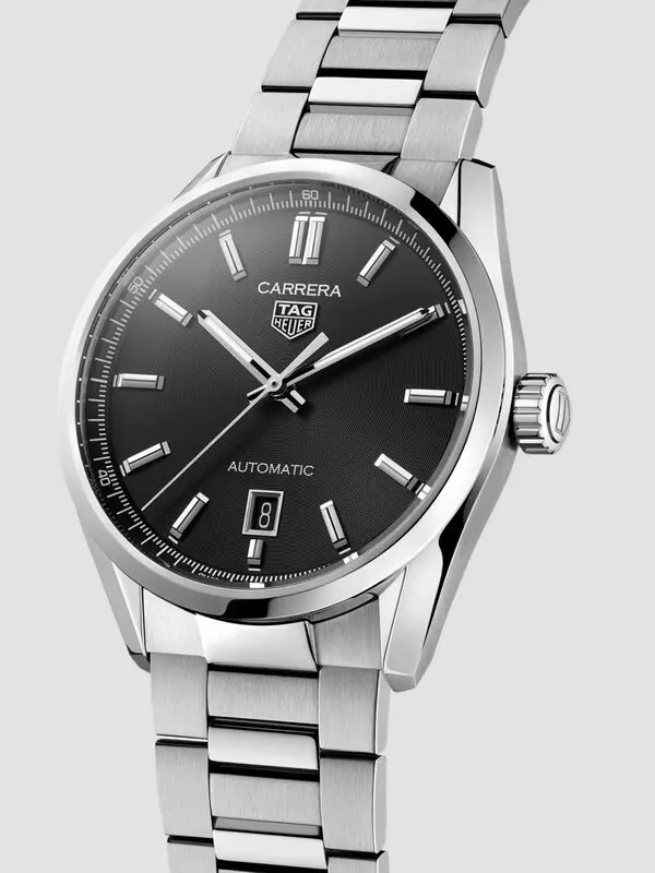 Tag Heuer Carrera Stainless Steel & Black Dial Automatic 39mm Bracelet Watch