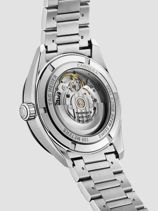 Tag Heuer Carrera Stainless Steel & Black Dial Automatic 39mm Bracelet Watch
