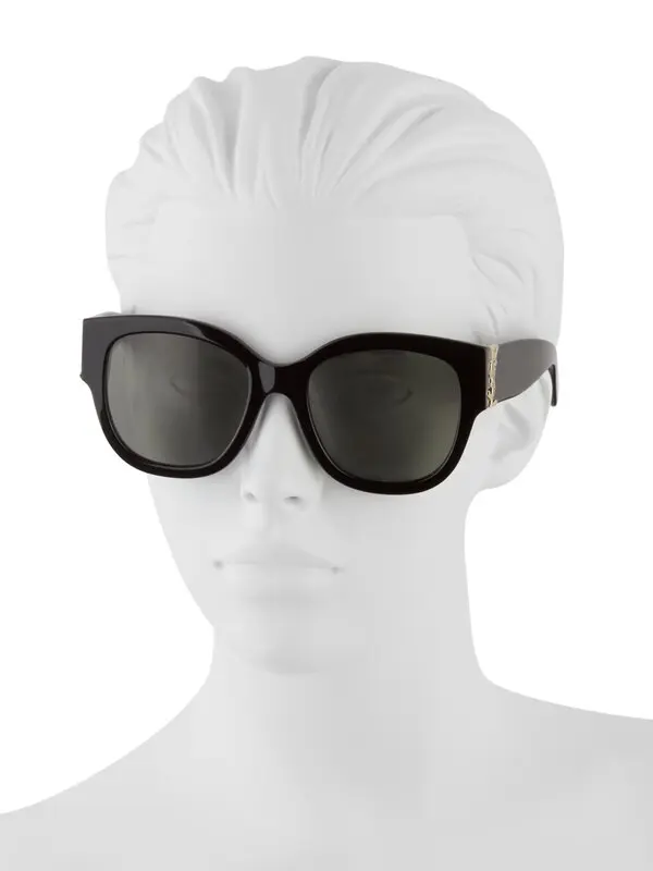 Saint Laurent Monogram Acetate 56mm Cat-eye Sunglasses