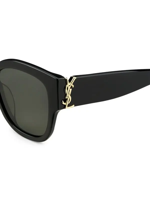 Saint Laurent Monogram Acetate 56mm Cat-eye Sunglasses