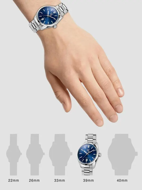 Tag Heuer Carrera Stainless Steel & Blue Dial Automatic 39mm Bracelet Watch