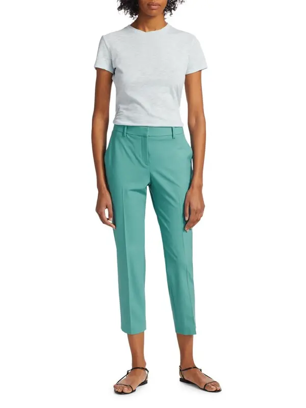 Theory Treeca Skinny-leg Cropped Classic Suiting Pants