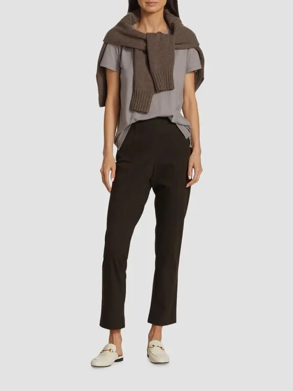 SAKS FIFTH AVENUE Collection Knit Straight-leg Cropped Pants