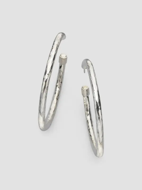 Ippolita Classico Sterling Hammered Hoop Earrings