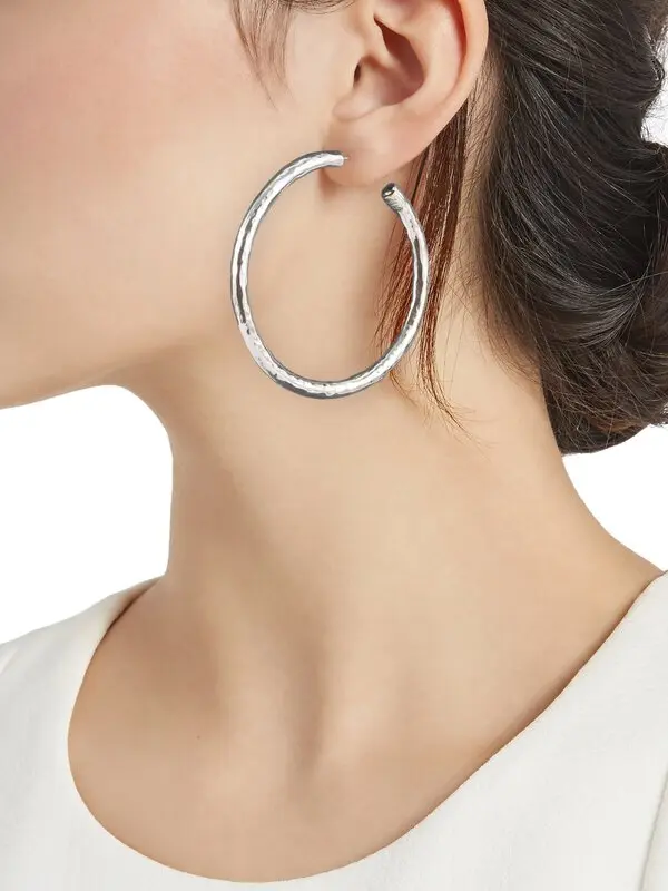 Ippolita Classico Sterling Hammered Hoop Earrings