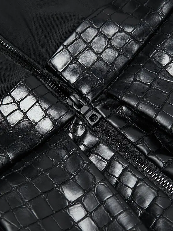 Alice + Olivia Chara Faux Leather Party Dress