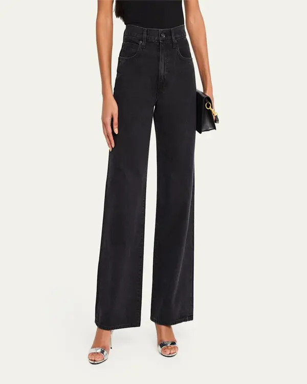 SLVRLAKE Grace Wide-leg Jeans - Black