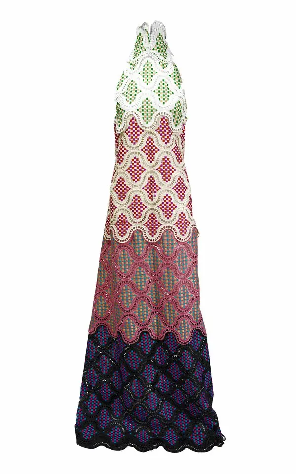 Lisa Folawiyo The Vintage Cotton Lace Maxi Dress - Multi | Editorialist