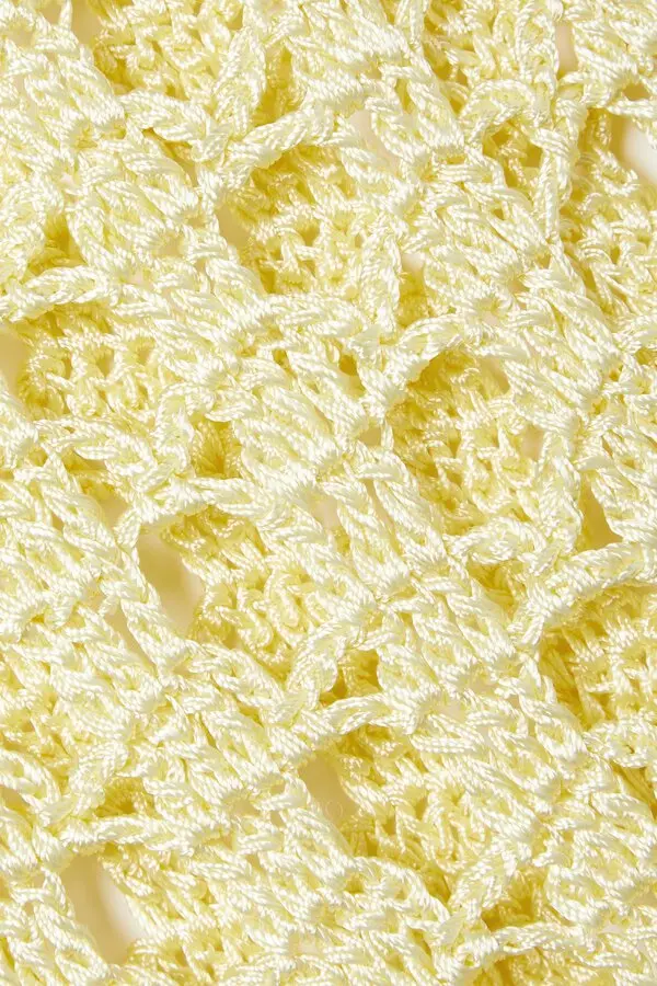 Calle Del Mar Fringed Crocheted Mini Dress