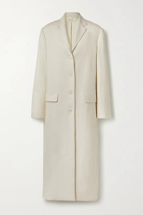 THE ROW Jimena Oversized Silk And Cashmere-blend Coat