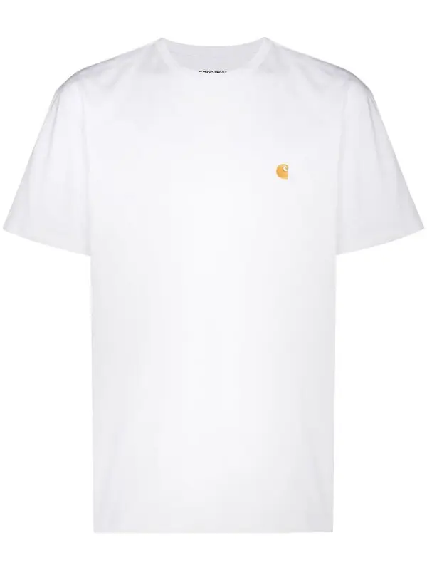Carhartt Work In Progress Chase Logo-embroidered Cotton T-shirt - White