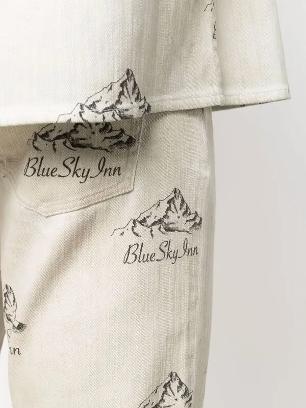 BLUE SKY INN Logo Print Trousers